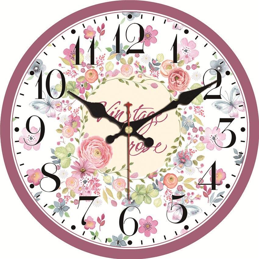 Horloge Murale Vintage Rose | Horloge Mania